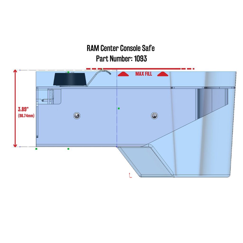 Dodge Ram 2500 Center Console Safe | Console Vault