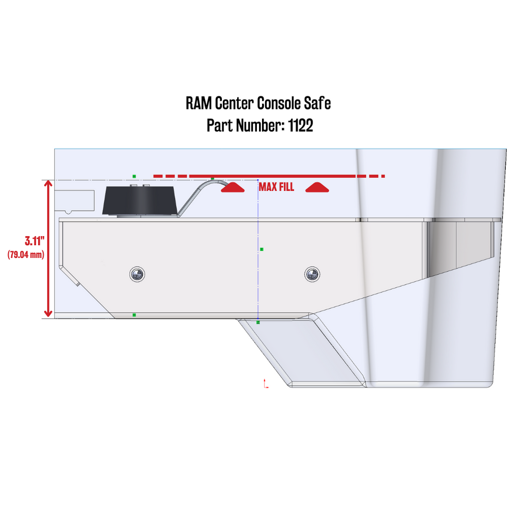 RAM 1500/2500/3500 Low-Profile Center Console Truck Safe: 2019-2026 ...