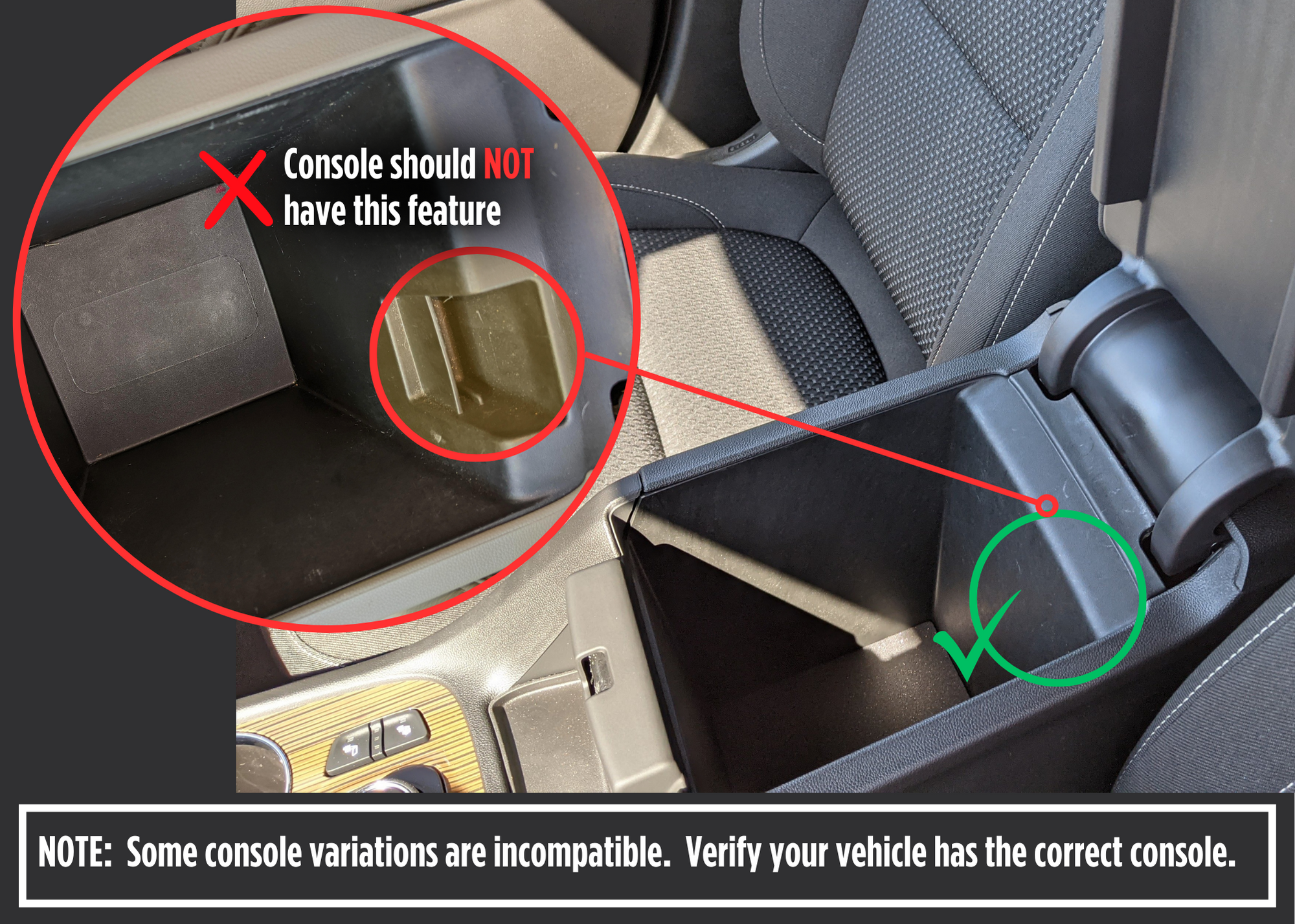 GMC Acadia Center Console Car Safe: 2017-2023 | Console Vault